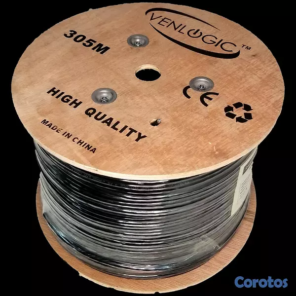 Corotos | Rollo Cable De Red Venlogic Cat 5 – Exteriores 1000 Piescolor ...