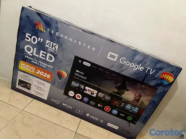Corotos | Televisor TecnoMaster QLED HDR 4K “50”Pulgadas + Google TV ...