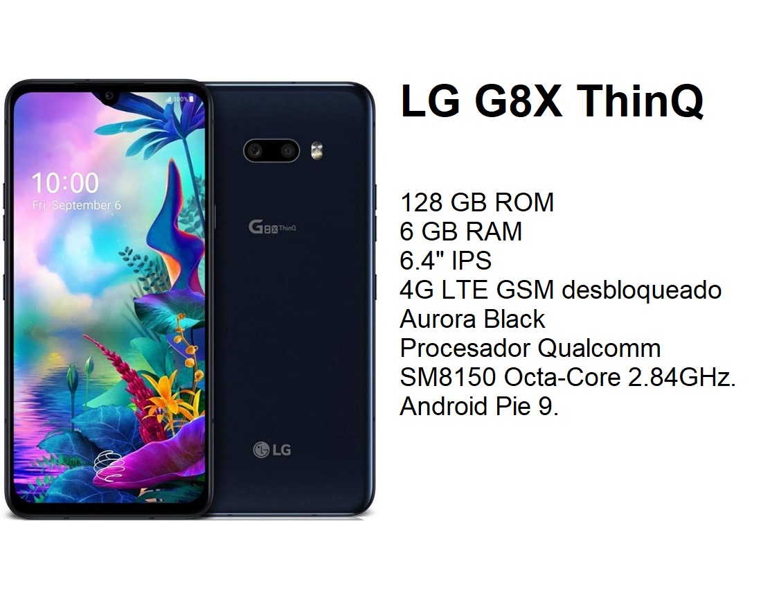 Corotos | LG G8X ThinQ 128GB 6GB RAM 6.4 Pg. 4G Aurora Black