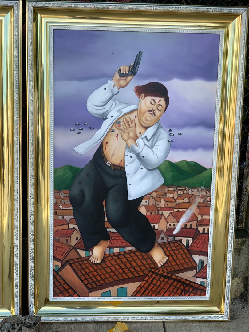 Corotos | Cuadro Pablo Escobar Estilo Botero