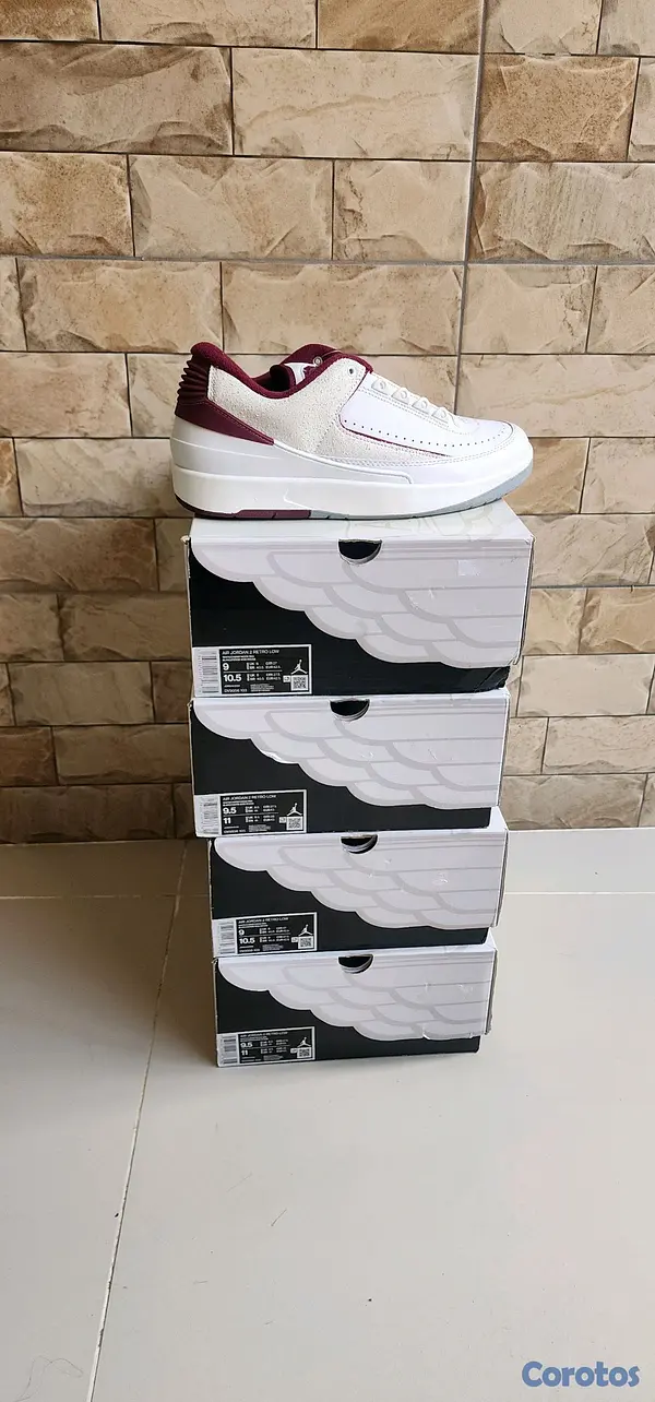 Corotos | tenis air jordan 2 retro blanco con rojo de USA original size ...
