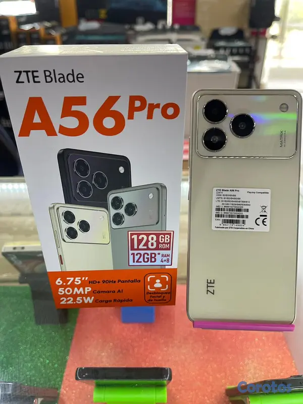 Corotos | ZTE BLADE A56 PRO DE 128GB Y 12RAM NUEVO DE CAJA